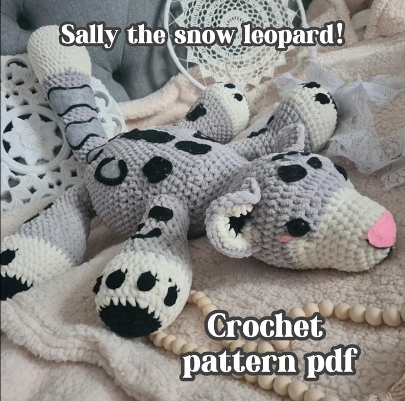 Snow Leopard Crochet Pattern Amigurmi Snow Leopard Animal PDF Download ...