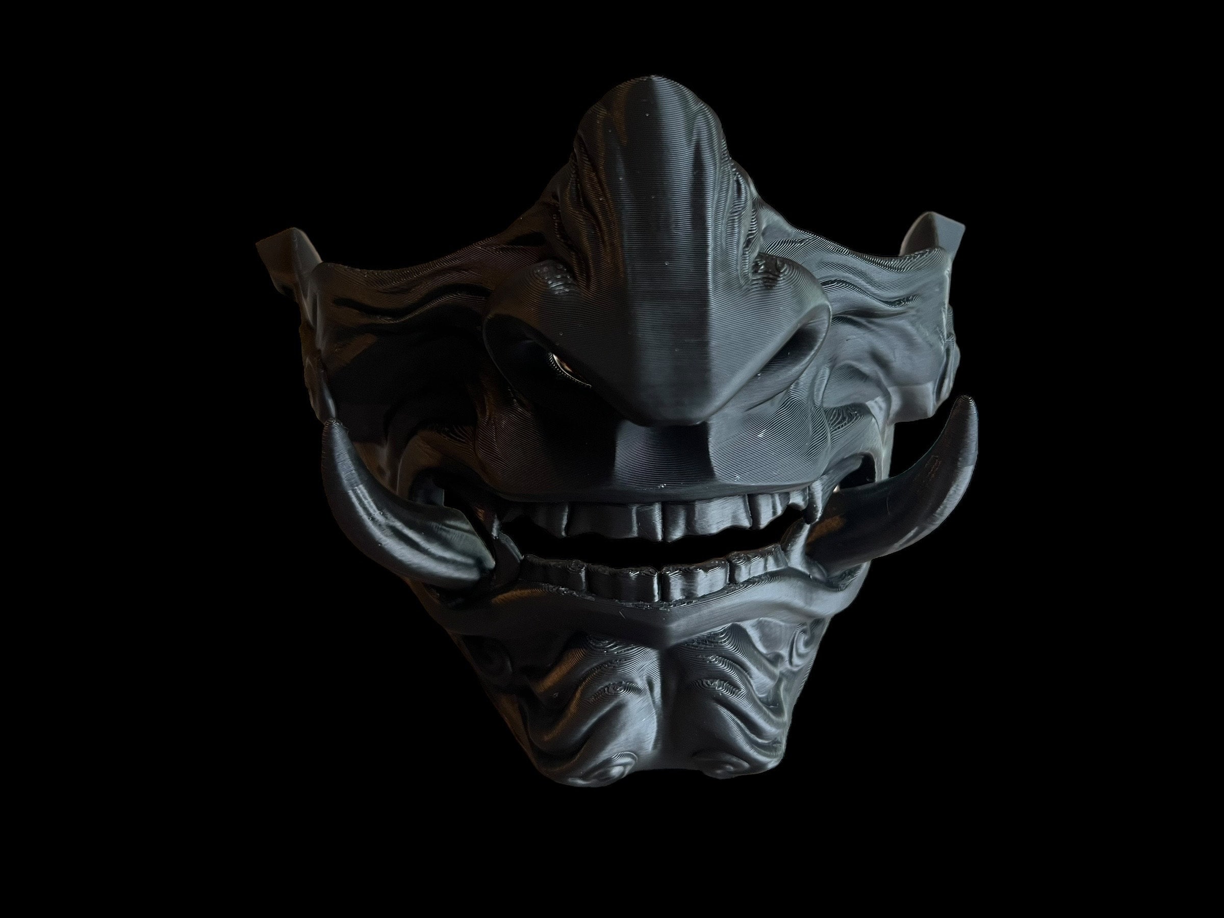 Samurai Half Mask 3D Printed Oni Mask - Etsy