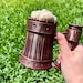 Rustic Faux Wood Tavern Mug Can Holder Dice Roller HAND PAINTED Mythic ...