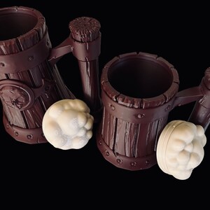 Rustic Faux Wood Tavern Mug - Can Holder - Dice Roller - HAND PAINTED ...