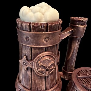 Rustic Faux Wood Tavern Mug - Can Holder - Dice Roller - HAND PAINTED ...