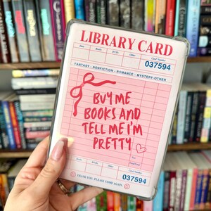 Library Card Cardstock Kindle Case Insert, Paper Insert, Clear Kindle ...