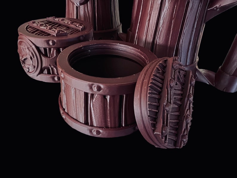 Rustic Faux Wood Tavern Mug Can Holder Dice Roller HAND PAINTED Mythic ...