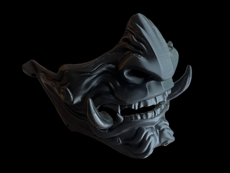 Samurai Half Mask 3D Printed Oni Mask - Etsy