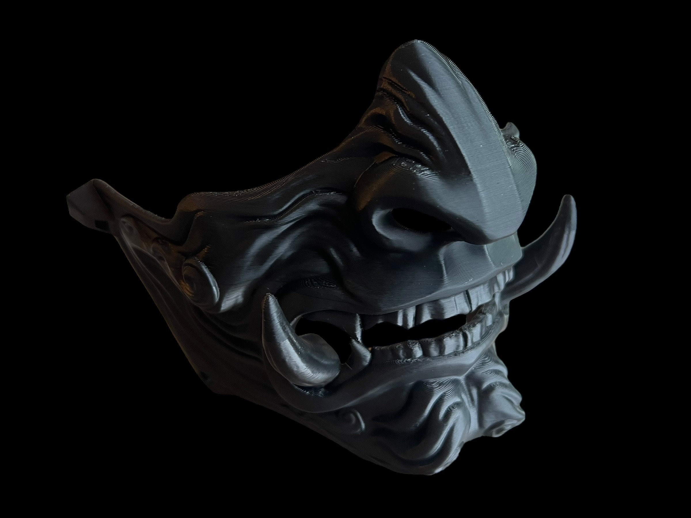 Samurai Half Mask 3D Printed Oni Mask - Etsy