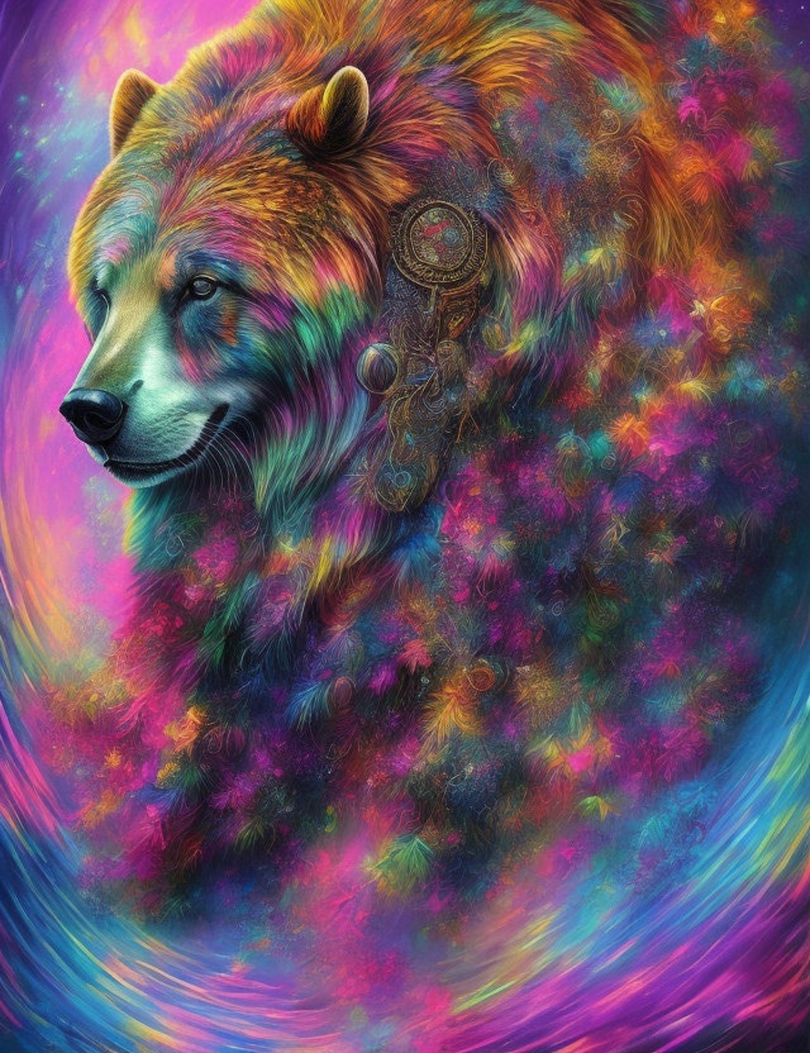 Instant Download Spirit Bear Digital Art by Beholdersai, Unique ...