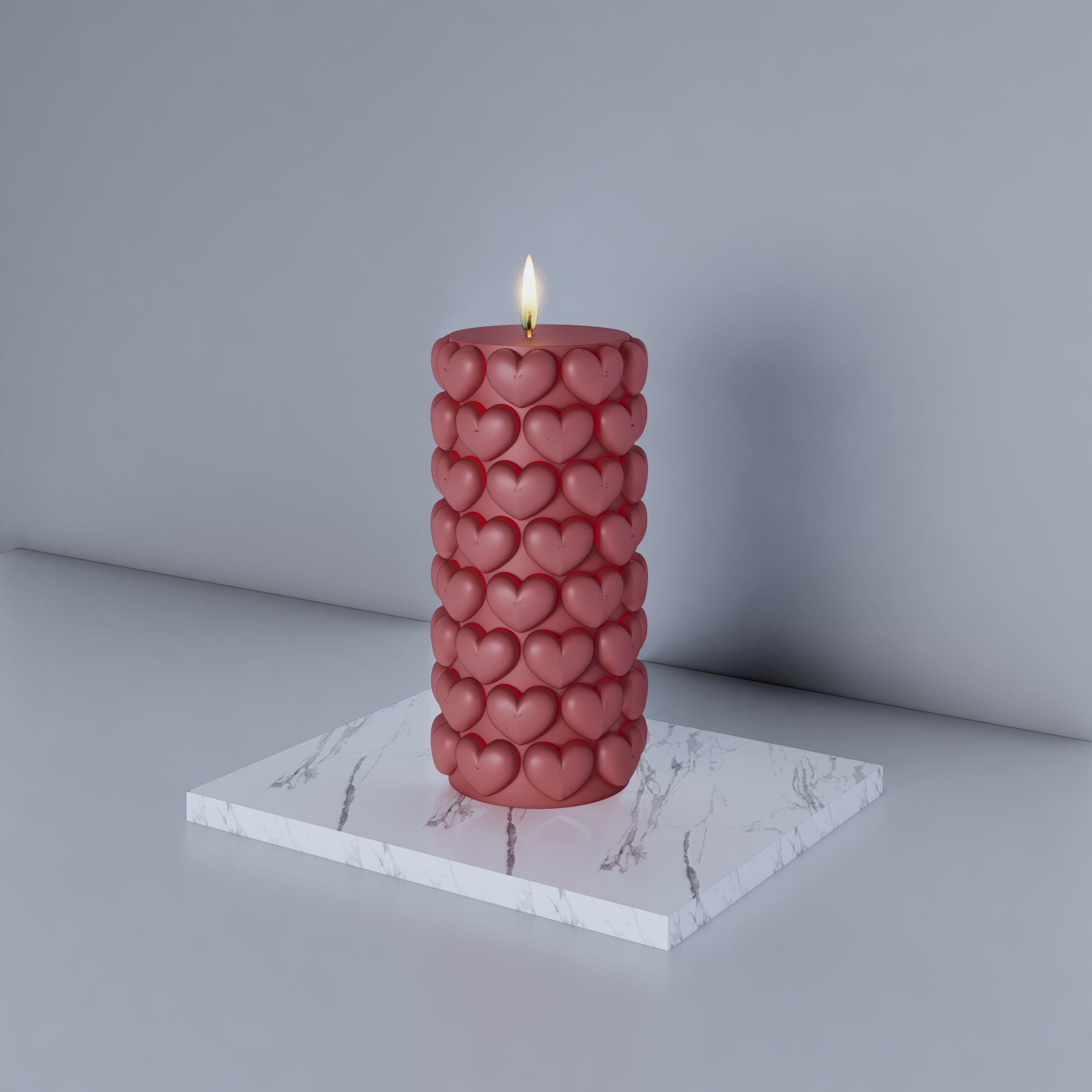 3D Candle Models STL Files Model-9 Heart Stl File 3D Digital Stl Files ...