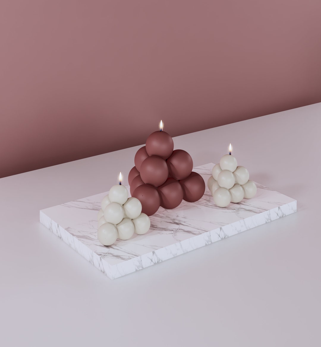 3D Candle Models STL Files Model-19 Pyramid Bubble Stl File 3D Digital ...