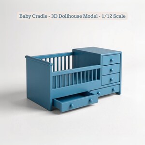 Baby Cradle STL File - Miniature Furniture - Dollhouse 1:12 Scale - 3D ...