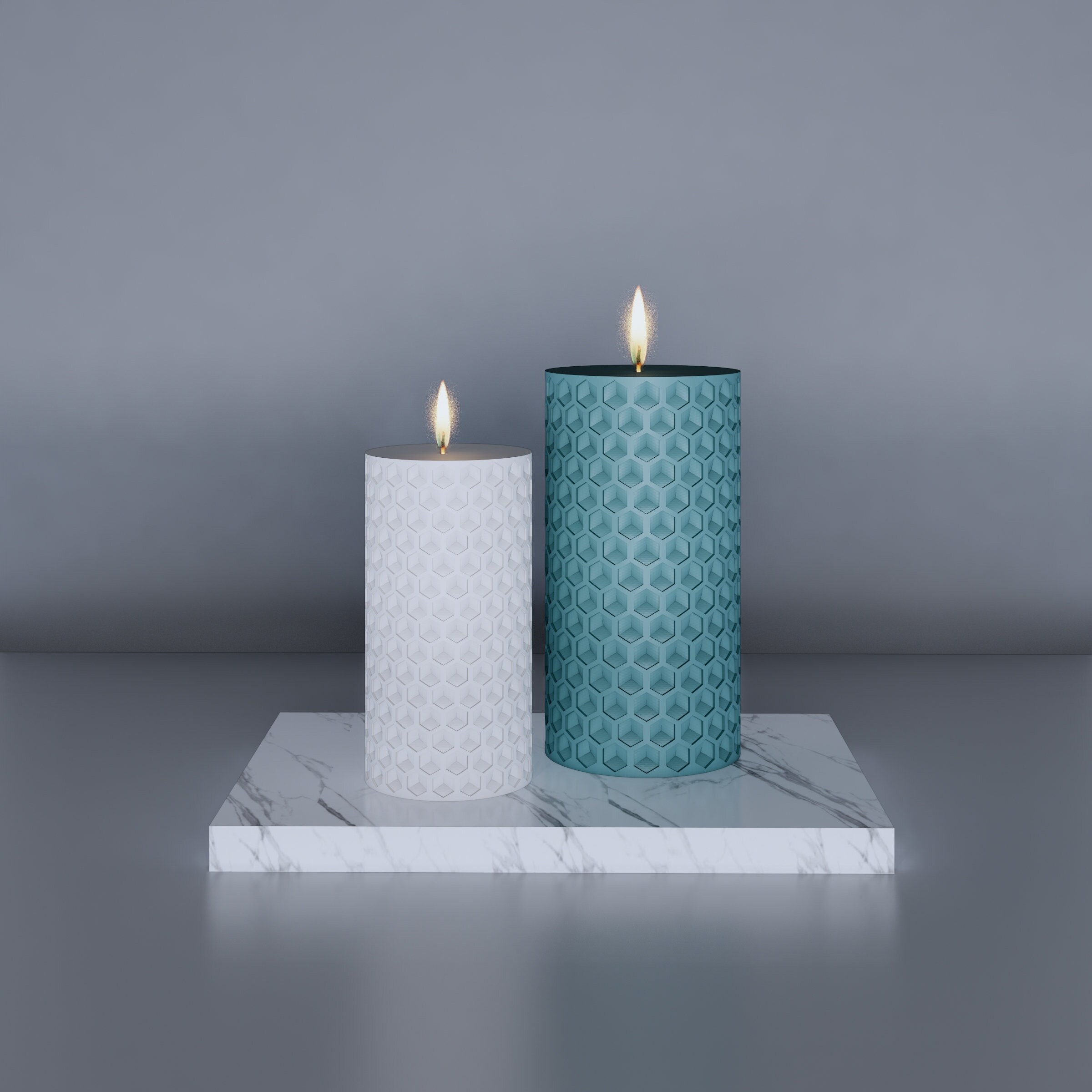 3D Candle Models STL Files Model-3 Honeycomb Stl File 3D Print Files - Etsy