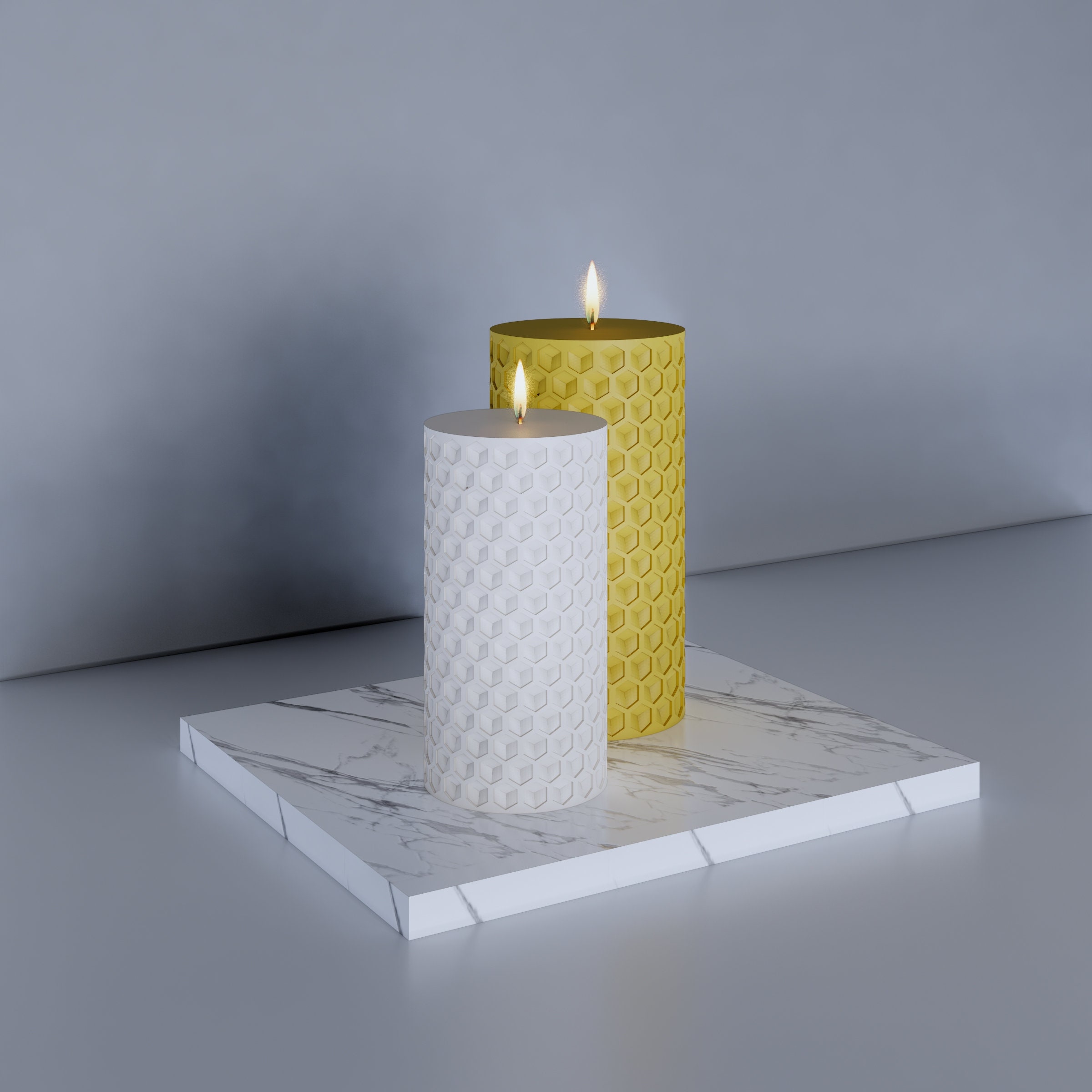 3D Candle Models STL Files Model-3 Honeycomb Stl File 3D Print Files - Etsy