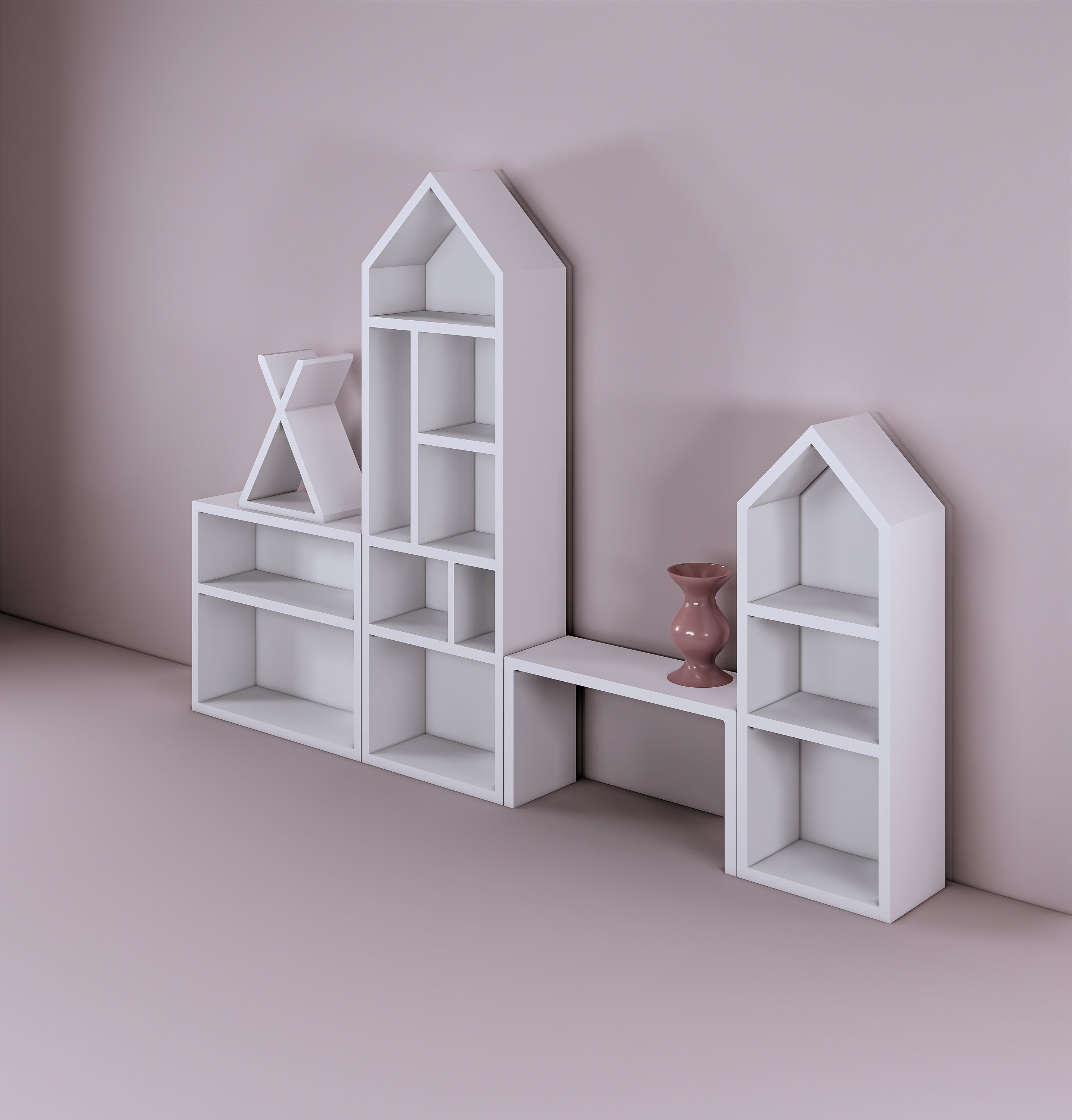 3D Dollhouse STL Files Baby Room Cabinet STL Files for 3D Printing ...