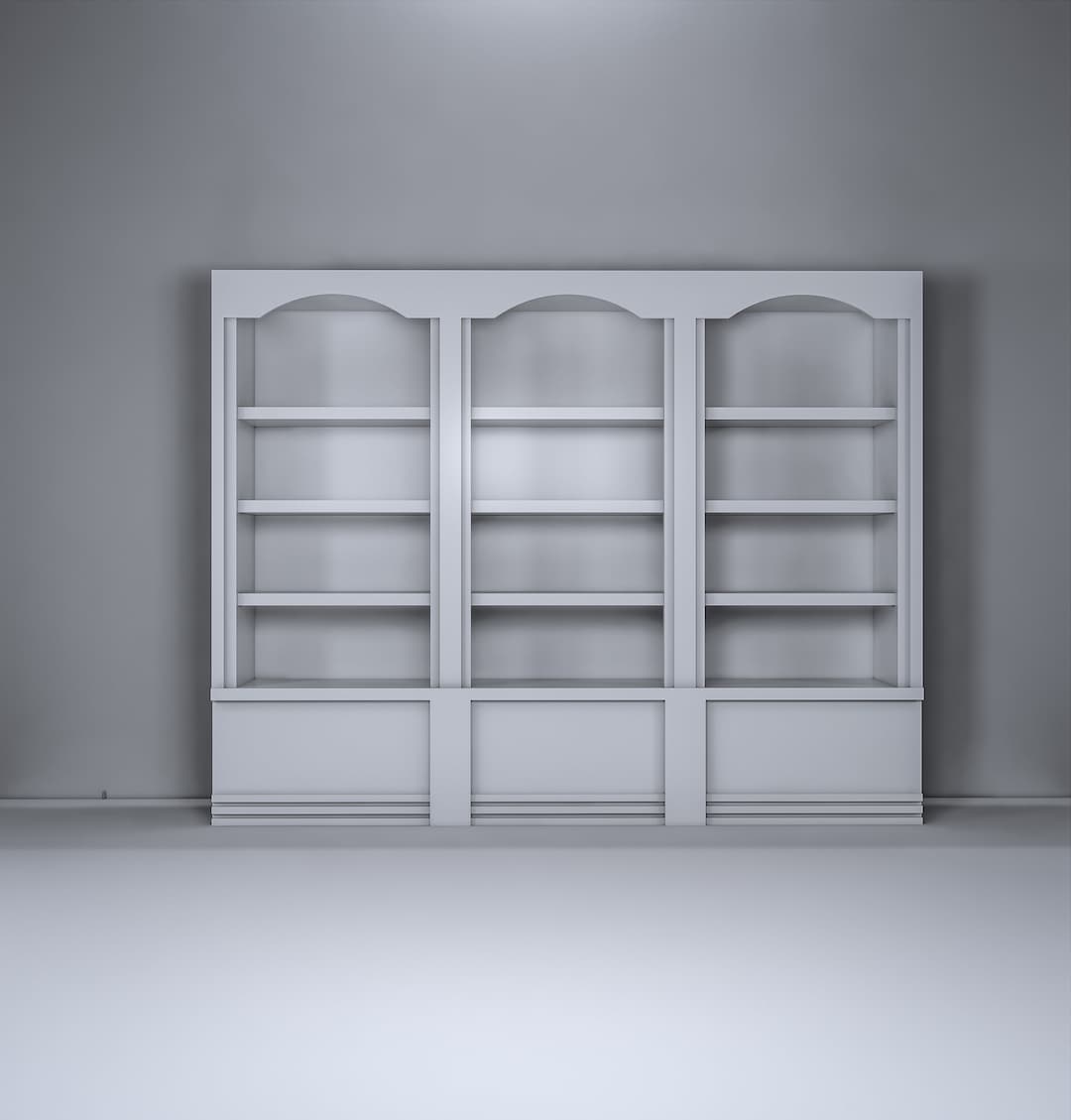 3D Dollhouse STL Files Old Bookself STL Files for 3D Printing Miniature ...