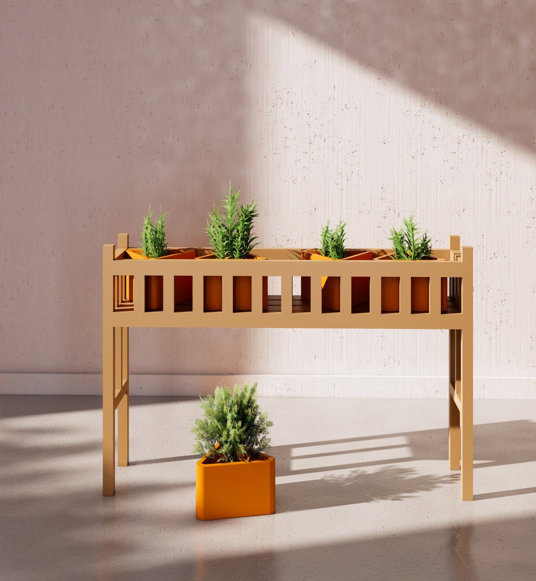 3D Dollhouse STL Files Pland Flower Pot Stand STL Files for 3D Printing ...