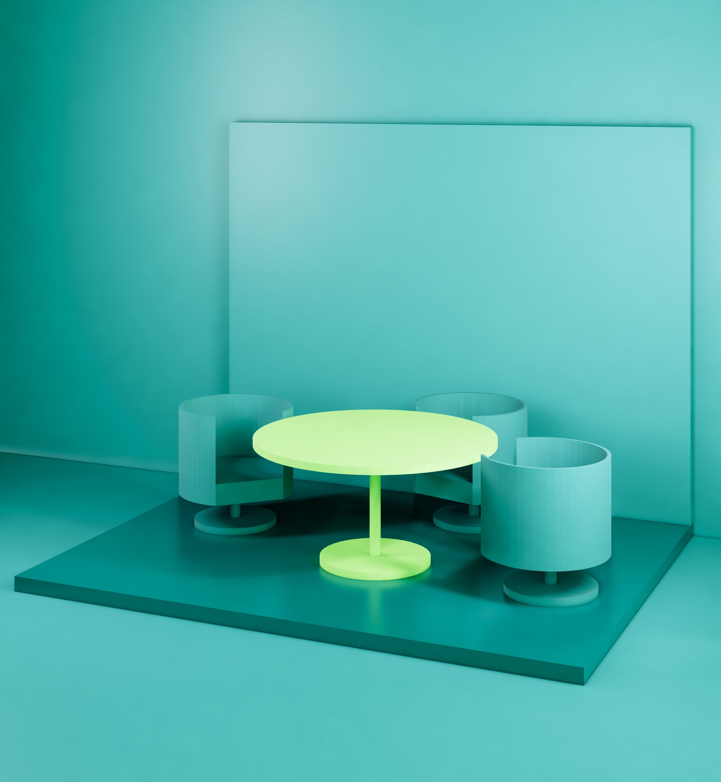 3D Dollhouse STL Files Office Table and Chairs STL Files for 3D ...