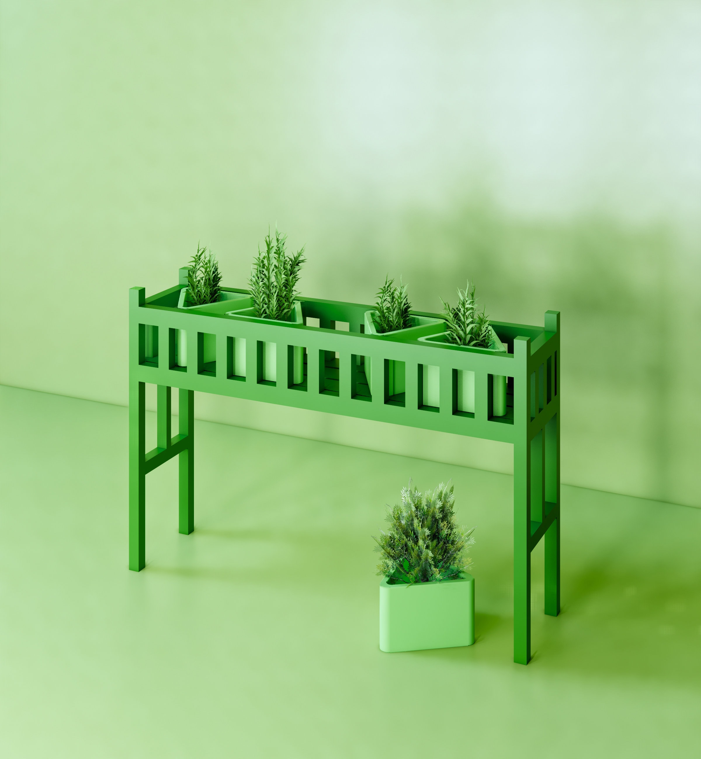 3D Dollhouse STL Files Pland Flower Pot Stand STL Files for 3D Printing ...