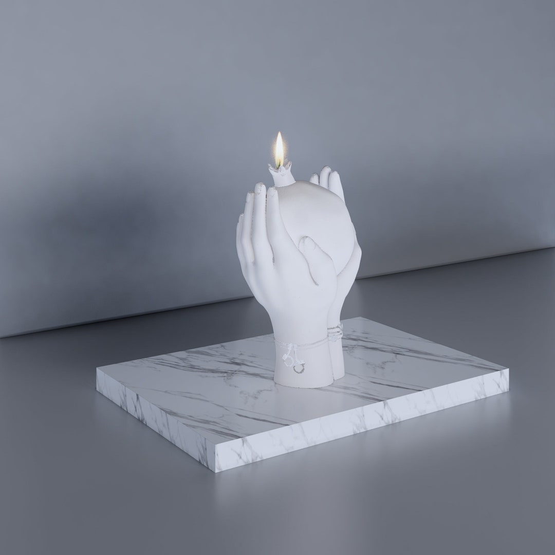 3D Candle Models STL Files Model-2 Hand Pomegranate Stl File 3D Print ...