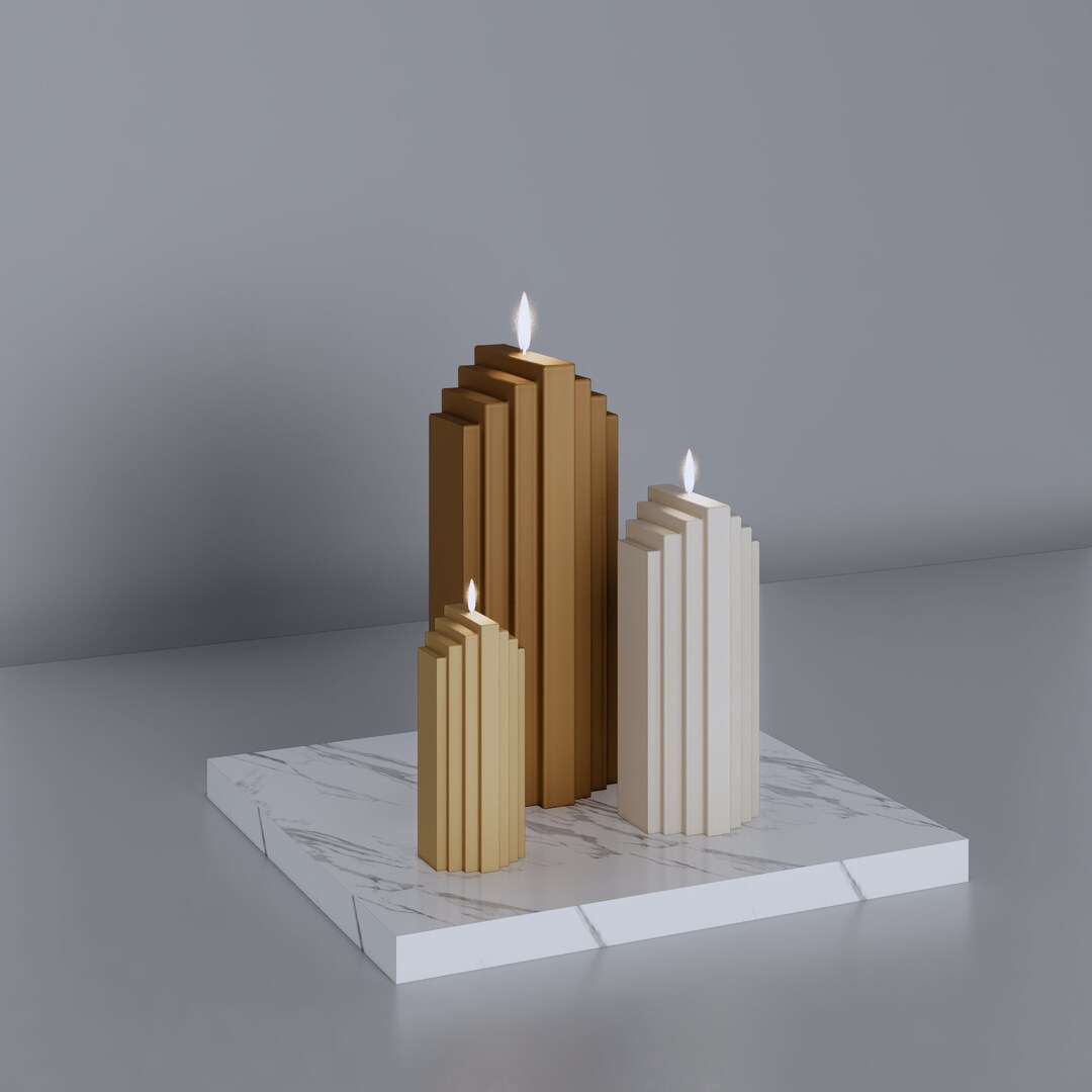 3D Candle Models STL Files Model-15 Geometric Stl File 3D Digital Stl ...
