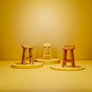 Bar Stools STL File Miniature Furniture Dollhouse 1:12 Scale 3D ...