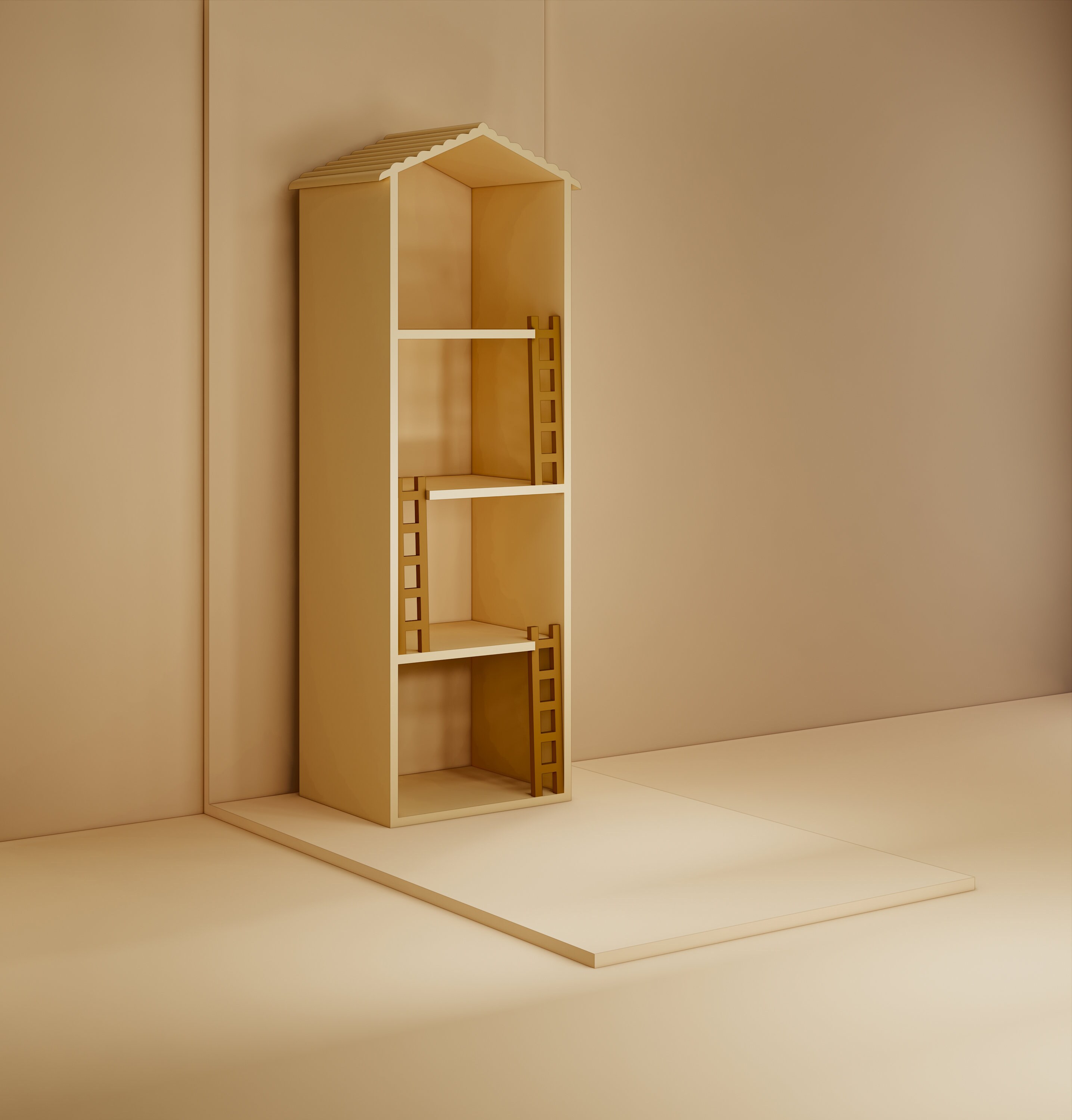 3D Dollhouse STL Files Ladder Shelf STL Files for 3D - Etsy
