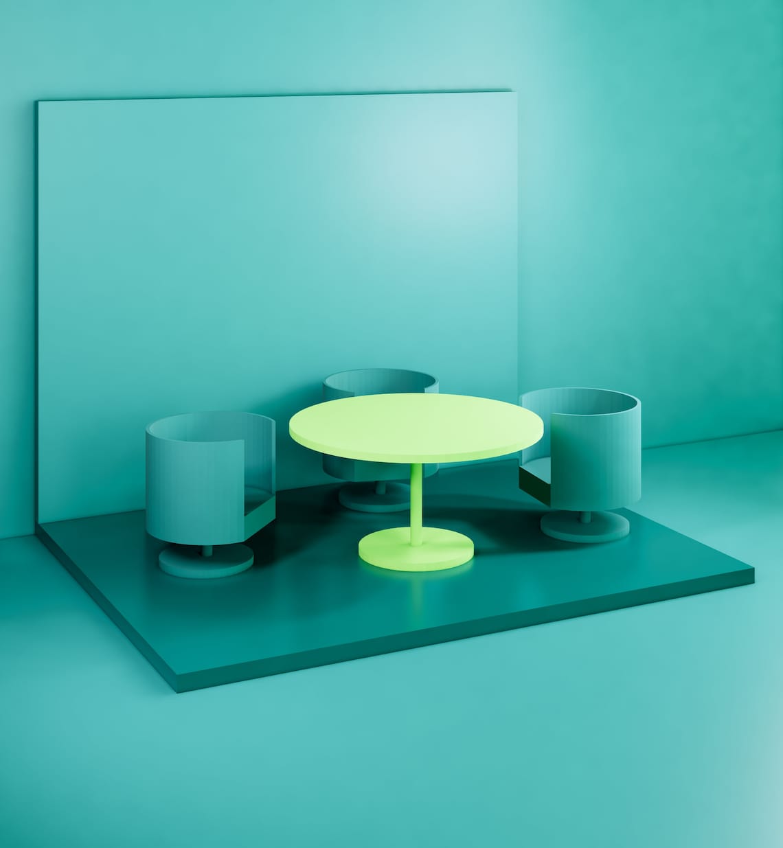 3D Dollhouse STL Files Office Table and Chairs STL Files for 3D ...