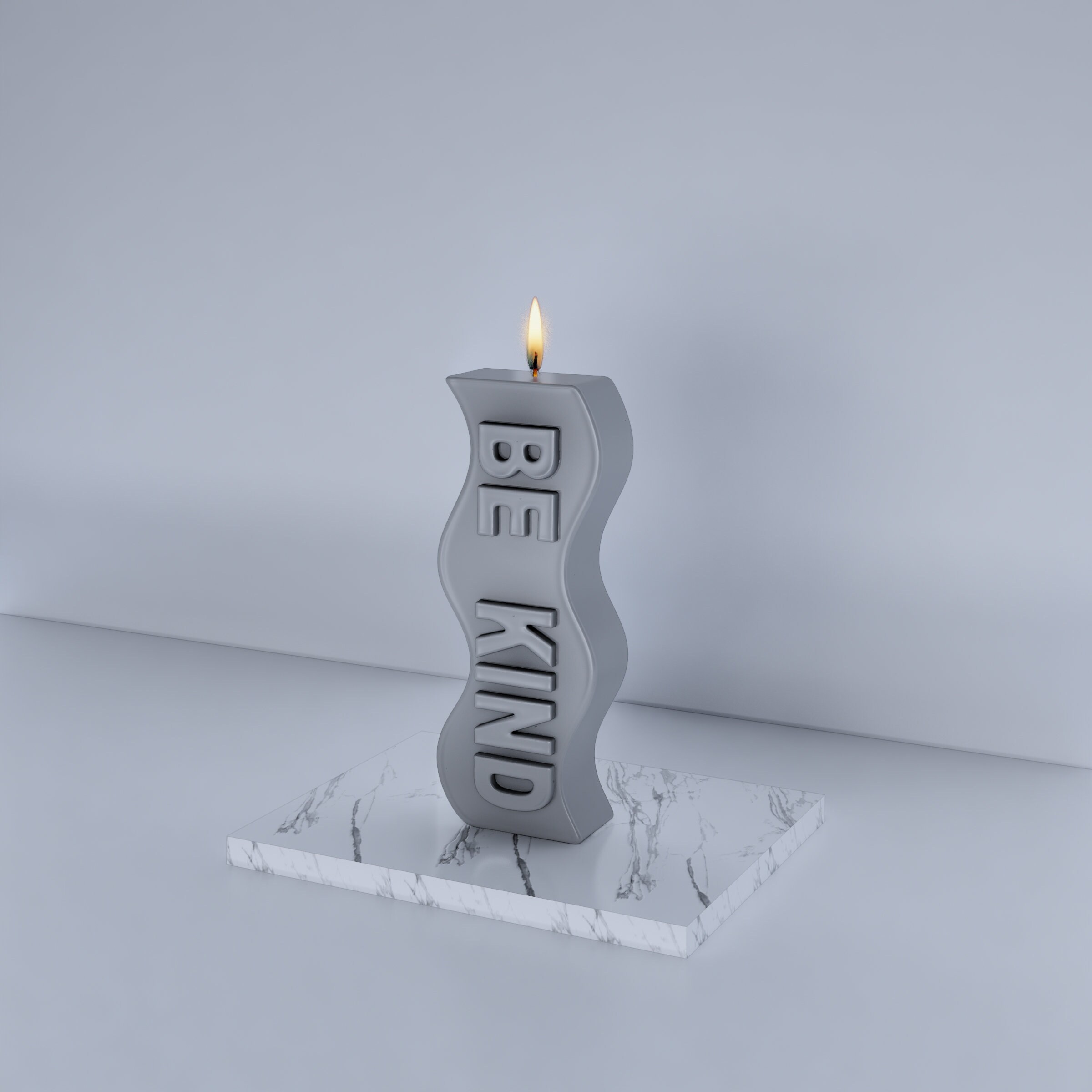 3D Candle Models STL Files Model-13 Be Kind Stl File 3D Print Files - Etsy