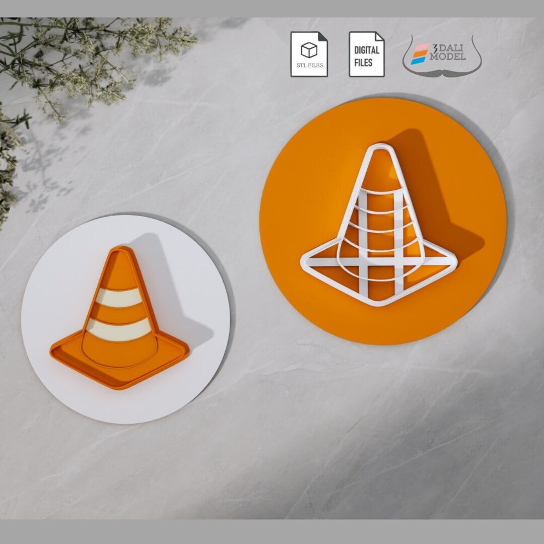 3D Cookie Cutter STL File - Traffic Cone Cookie Cutter - Polymer Clay ...