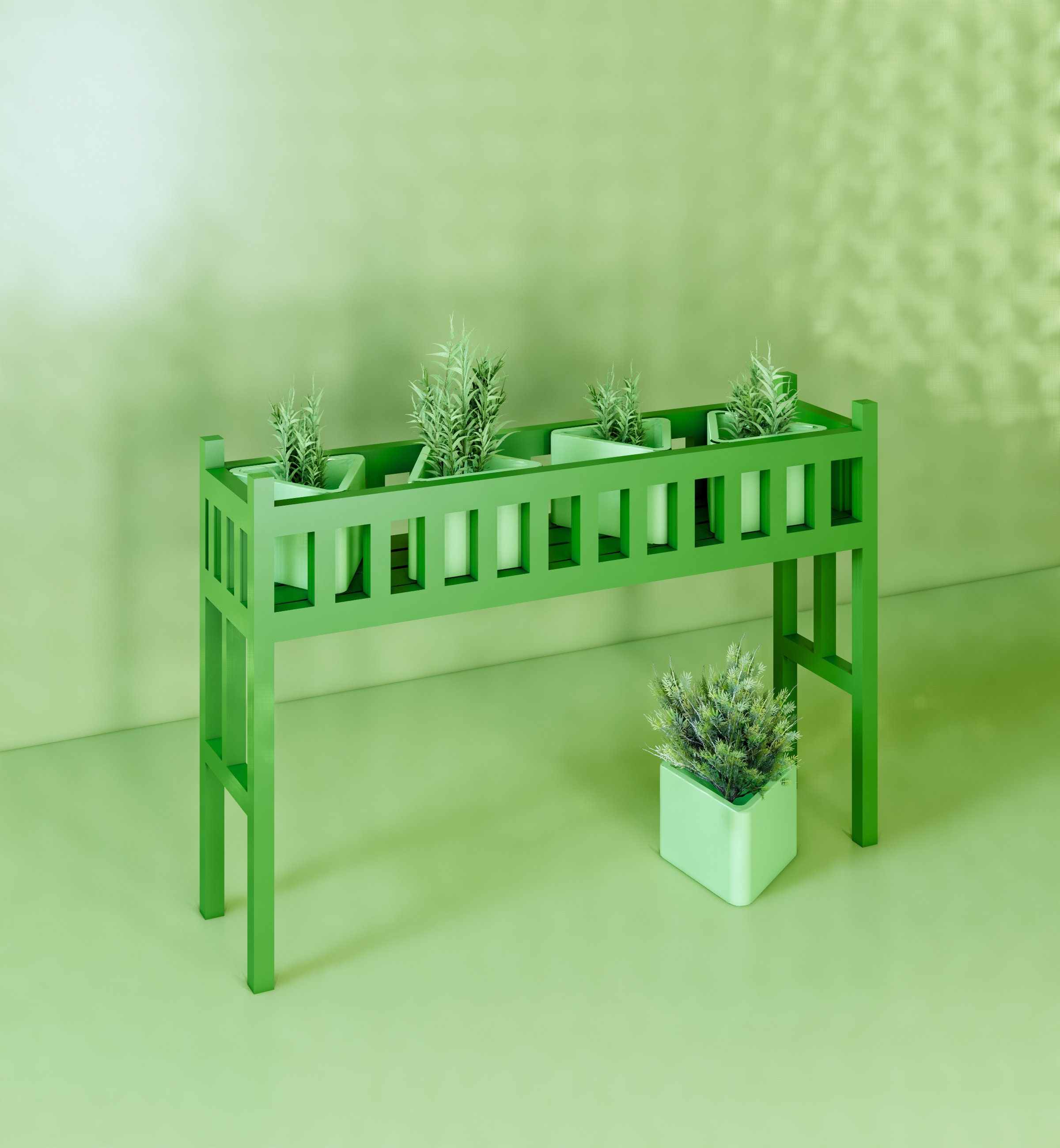 3D Dollhouse STL Files Pland Flower Pot Stand STL Files for 3D Printing ...