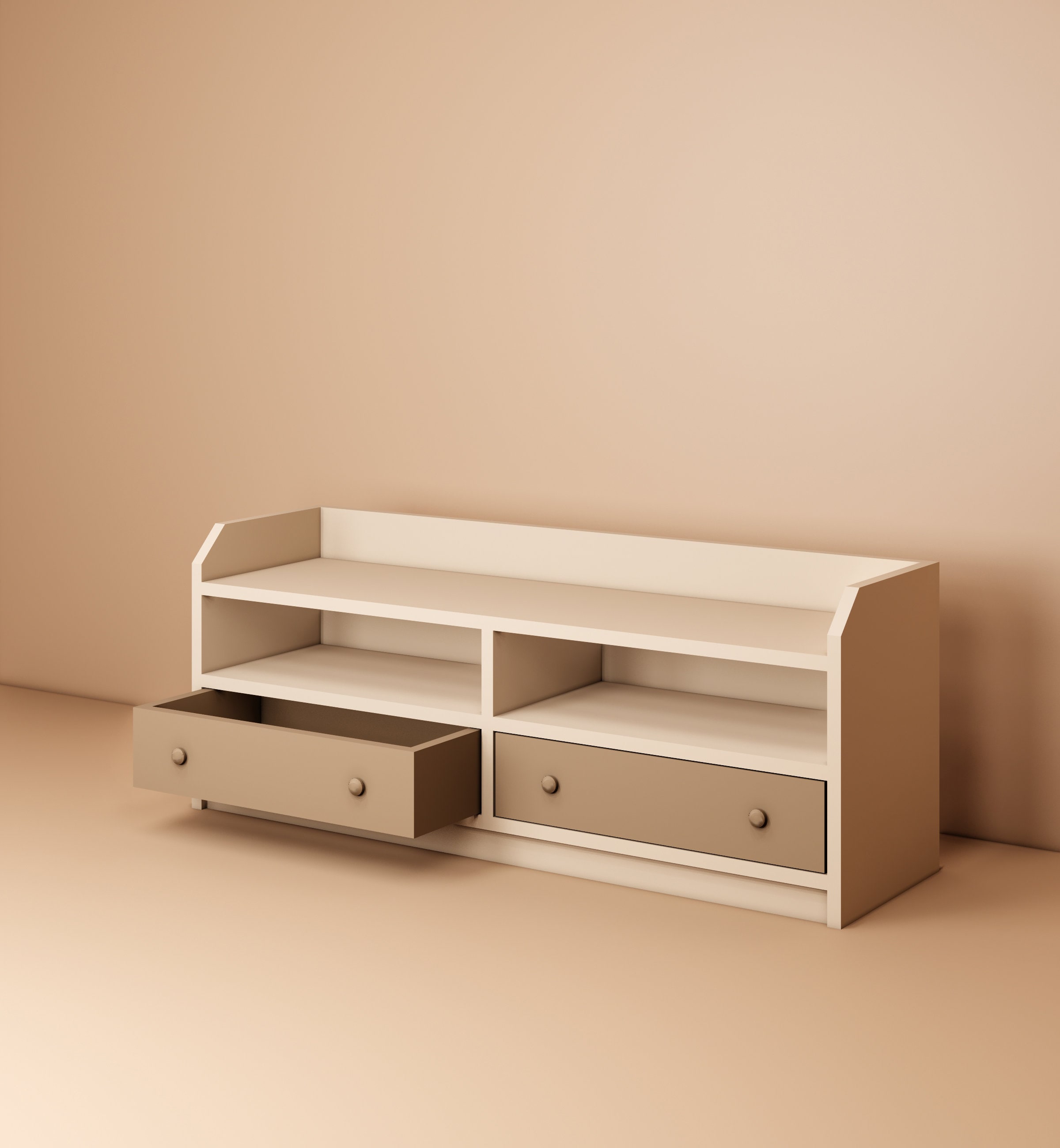 3D Dollhouse STL Files Console With Drawers STL Files for 3D Printing ...