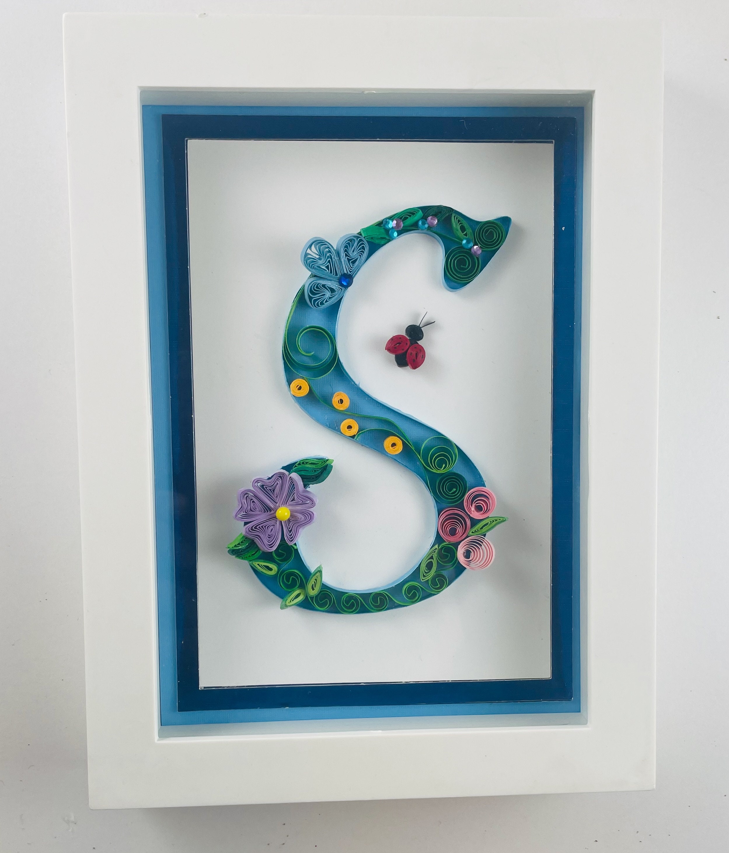 Personalized, Initial Letter Wall Art Gift Handmade Hand Quilled Any ...