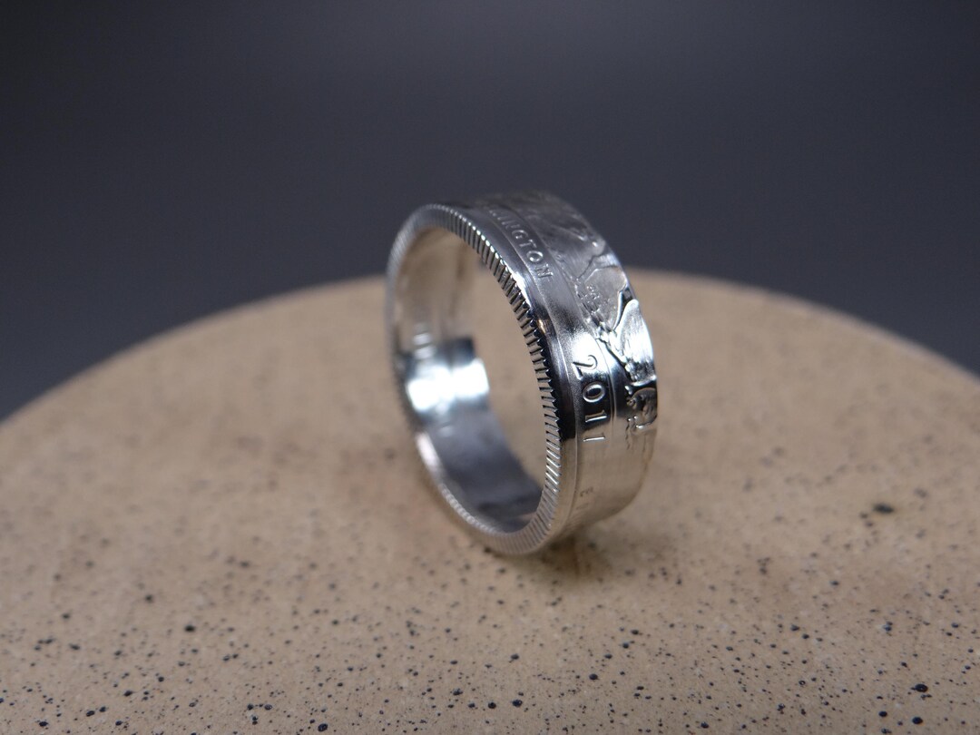 2011 Silver Washington Quarter Coin Rings, Handmade Jewelry - Etsy