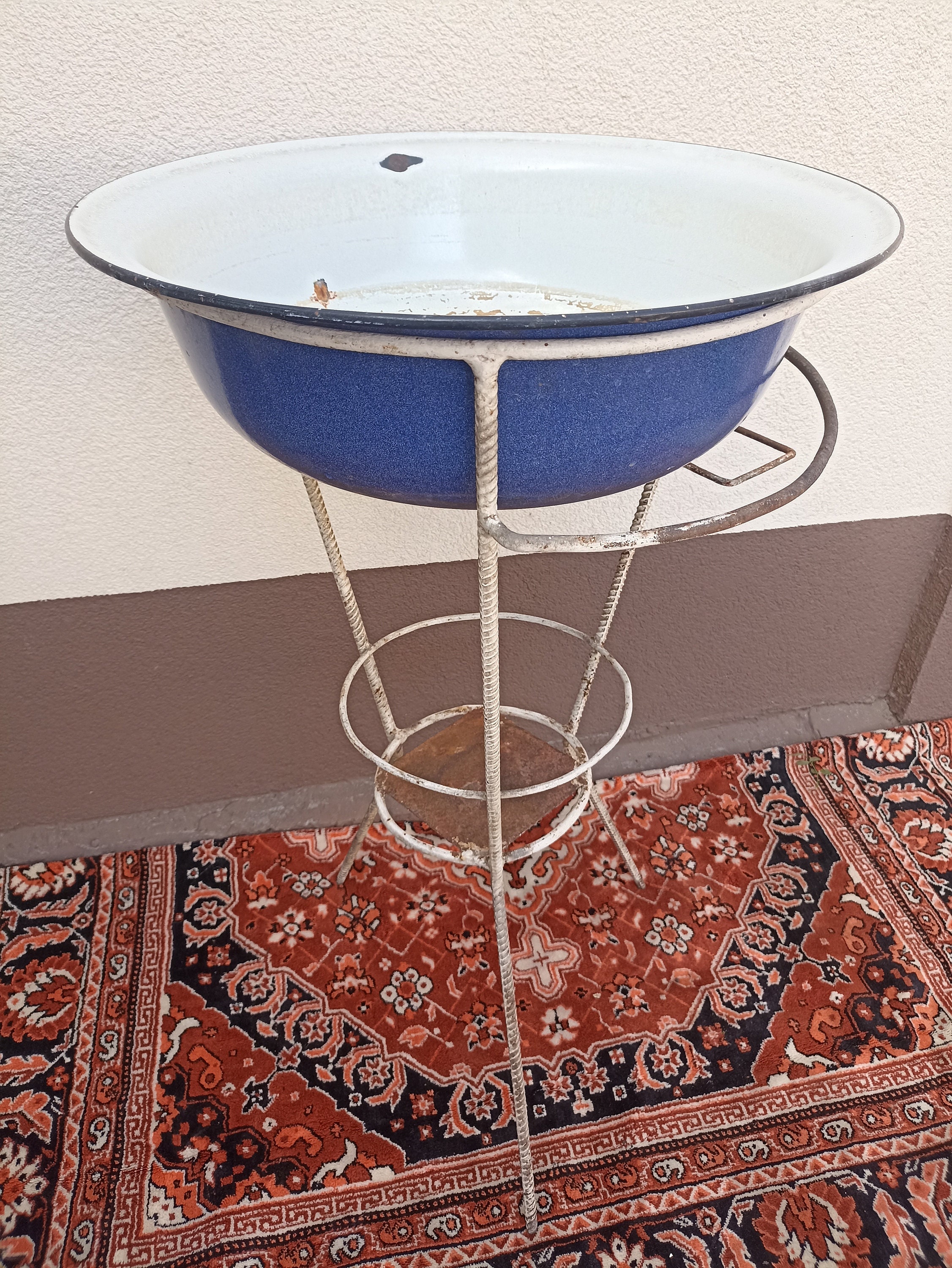 Antique French Hand Washing Stand With Lavor- Farmhouse Bathroom ...