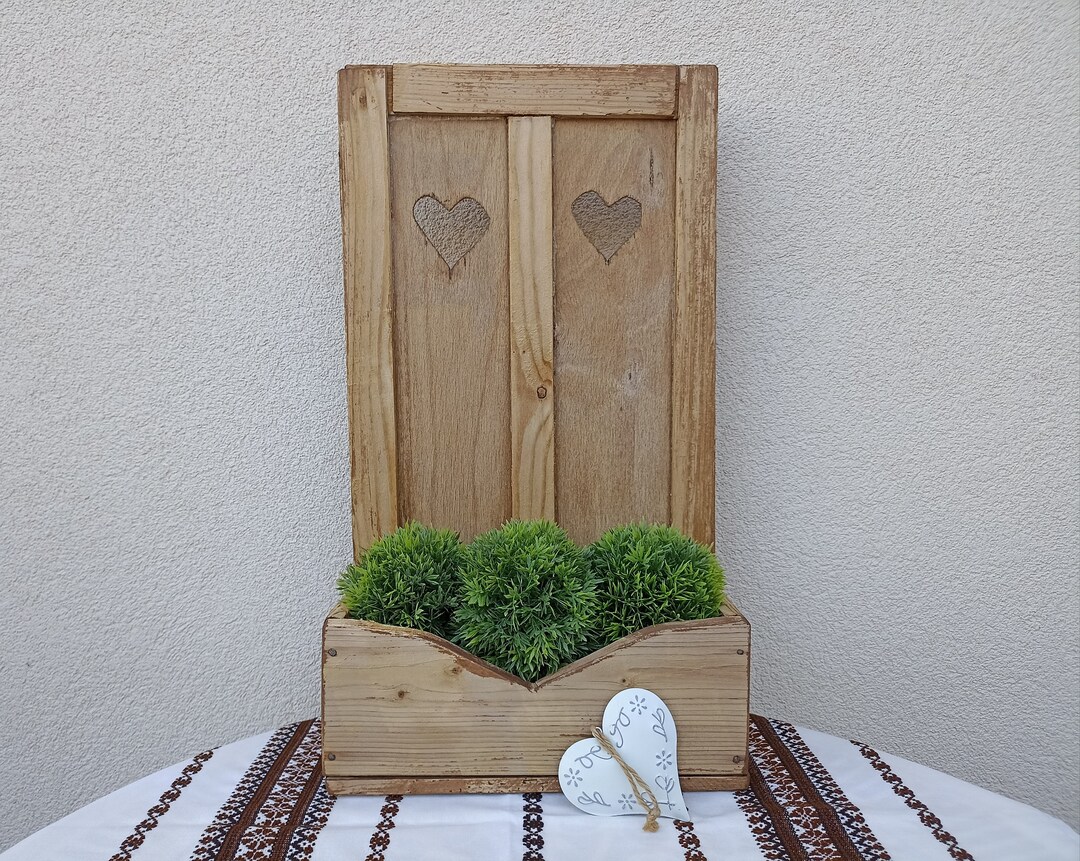 Wooden Flower Box - Vintage Garden Decoration - Handmade Decoration ...
