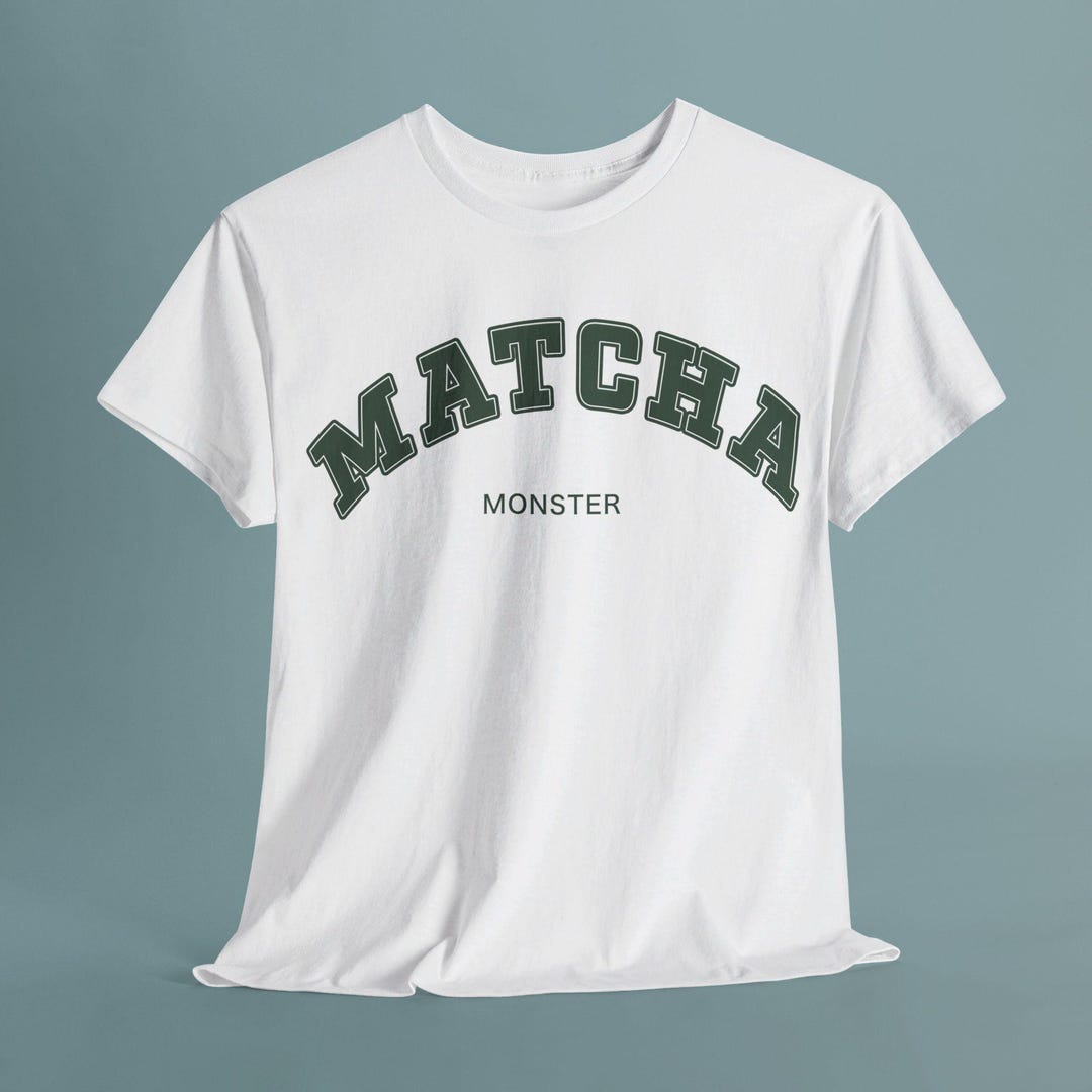Matcha Monster Tee Green Text | Matcha Shirt, Matcha Gift, Matcha T ...