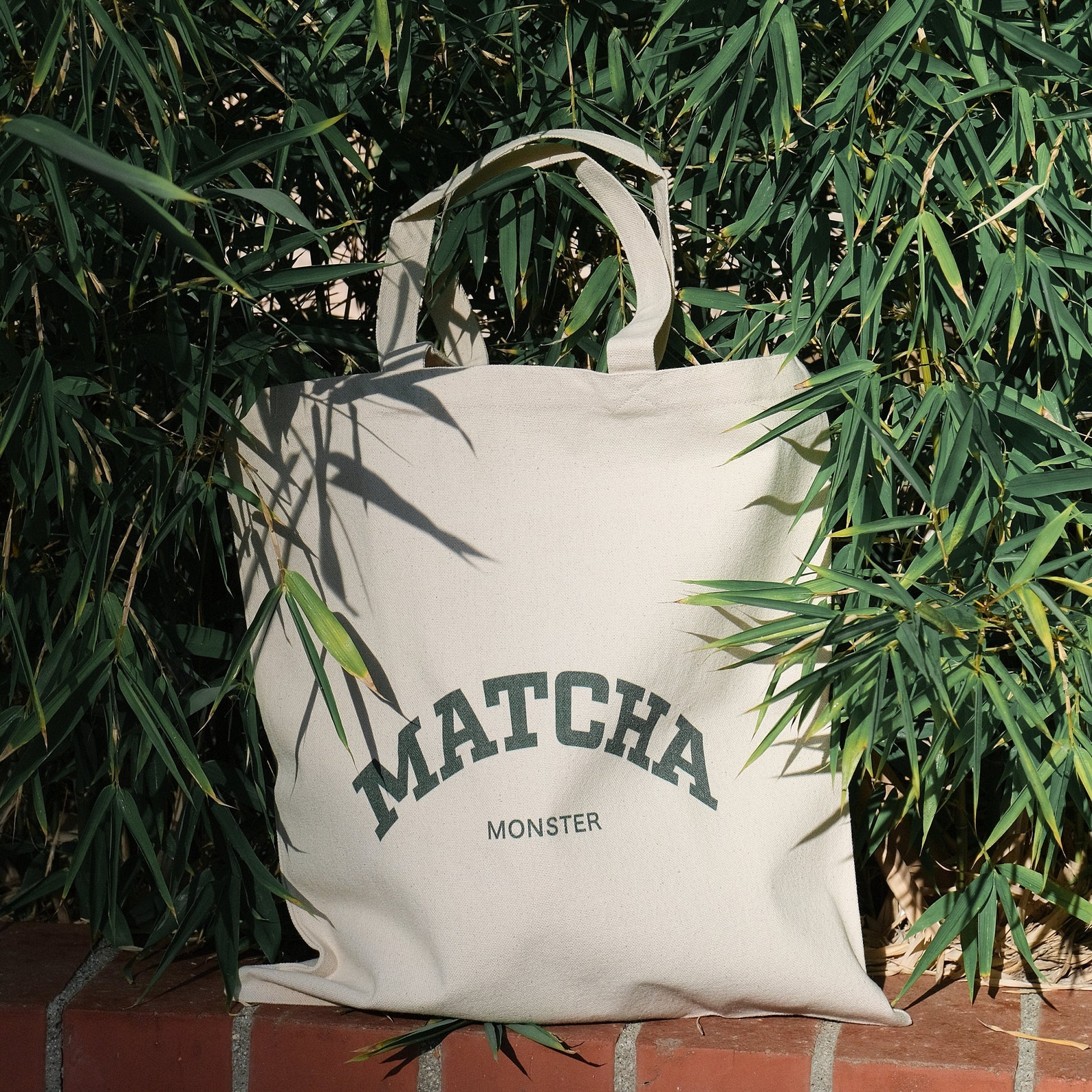 Matcha Monster Tote Bag, Canvas Tote Bag, Aesthetic Tote Bag, Reusable ...