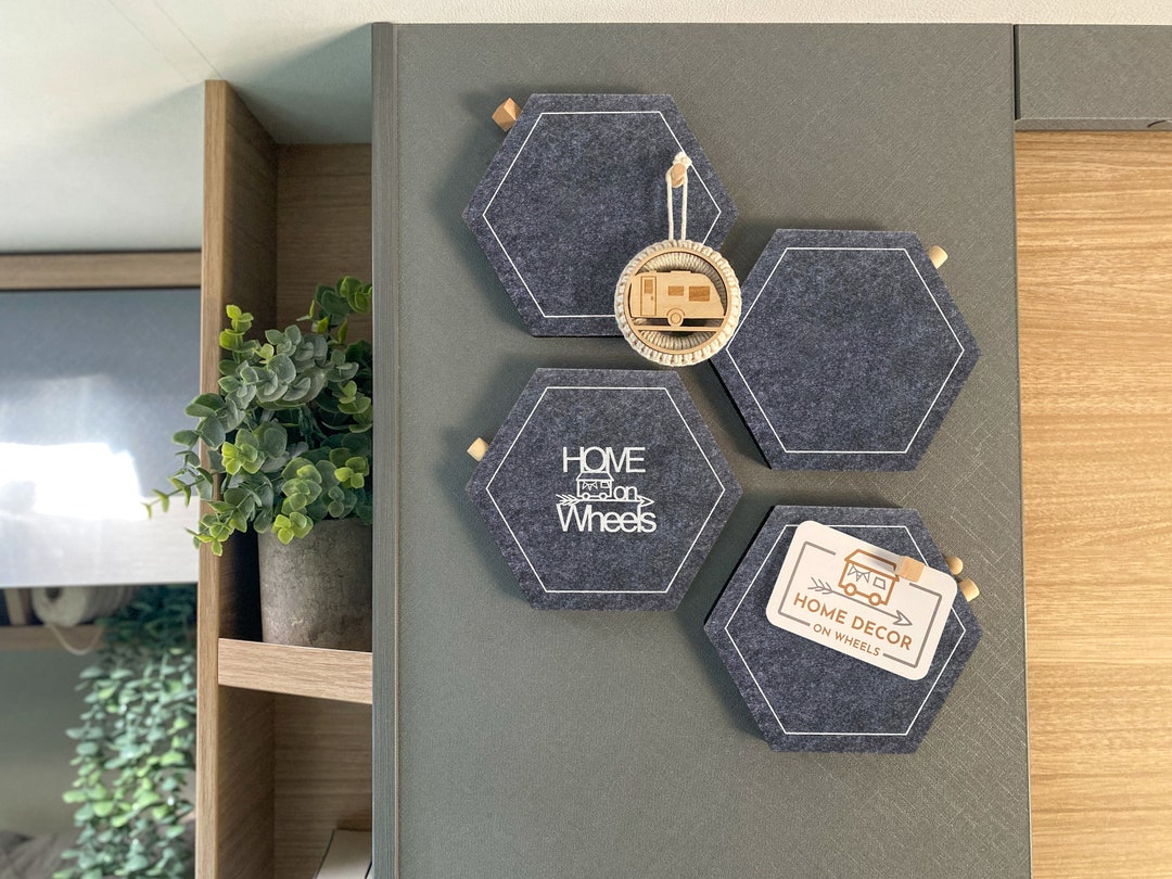 Felt Pin Board Set of 4, Including Wooden Pins - Practical Felt Wall ...