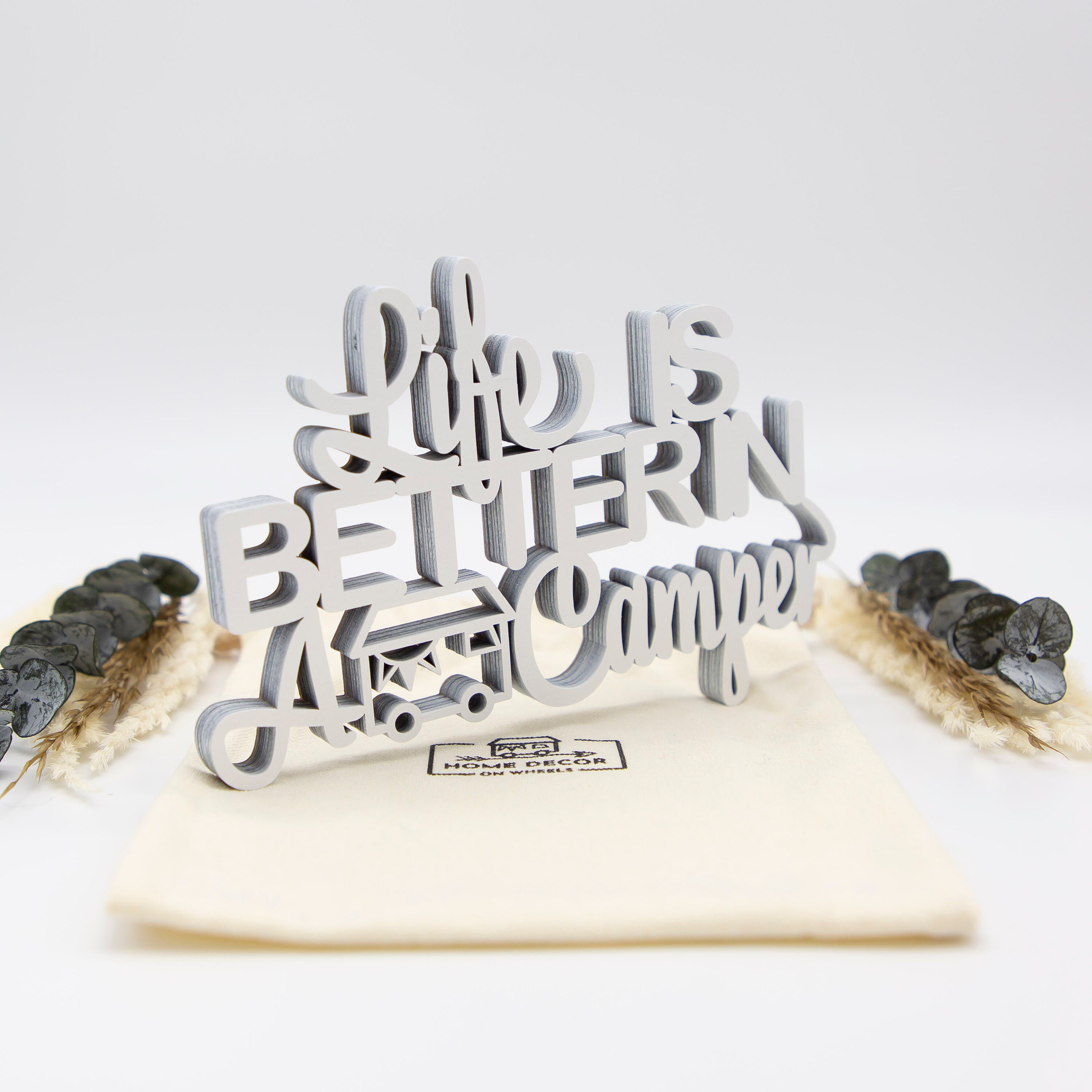 Houten letters Life Is Better In A Camper 3D-wanddecoratie voor camper ...