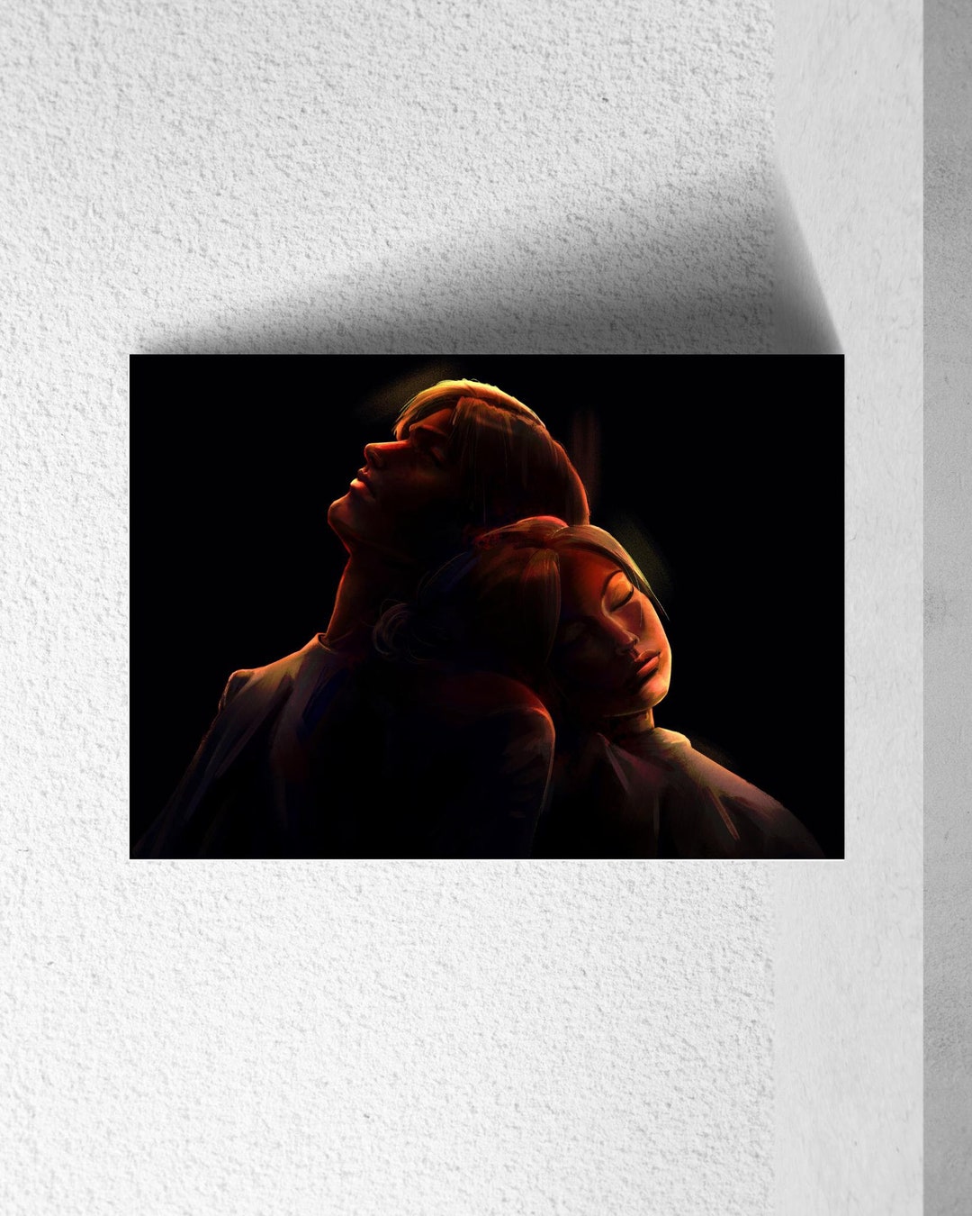 RE2 Claire and Leon Print Video Game Inspired Art Poster Cleon - Etsy