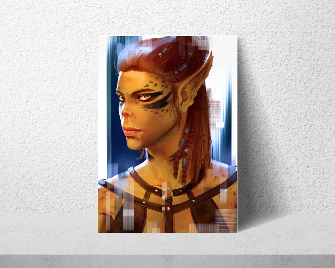 Baldur's Gate 3 Lae'zel Print Fantasy Art Poster for Gamers - Etsy