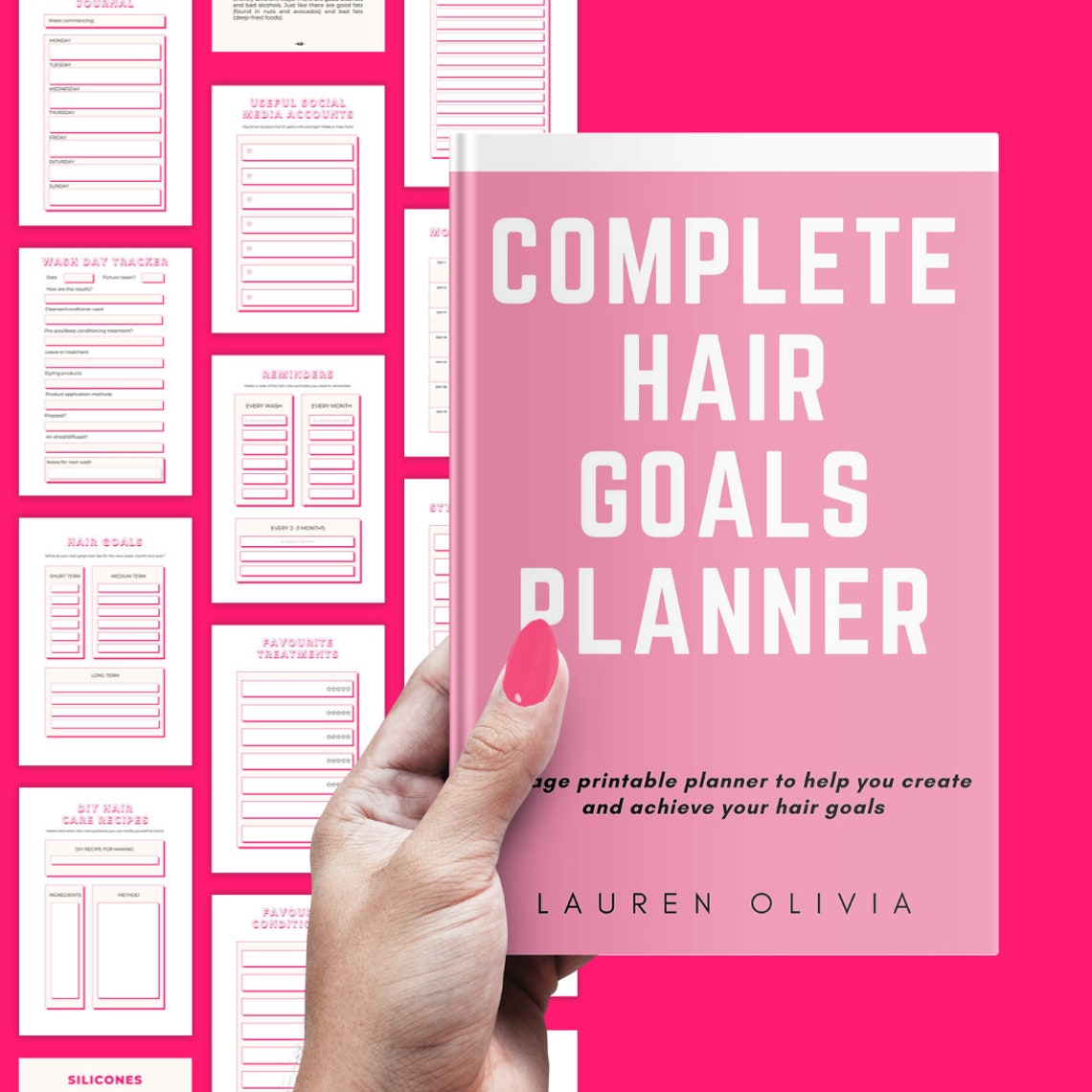 Haircare Planner // Printable Hair Care Planner, Hair Journal, Hair ...