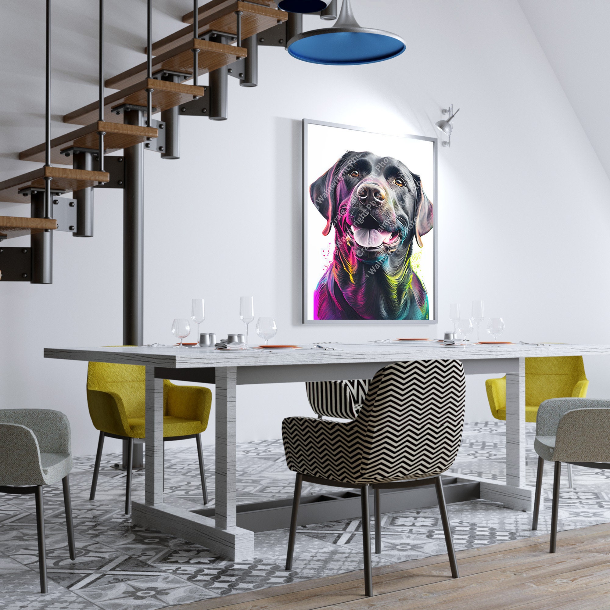 Labrador Digital Download AI Art Printable Labrador Print - Etsy