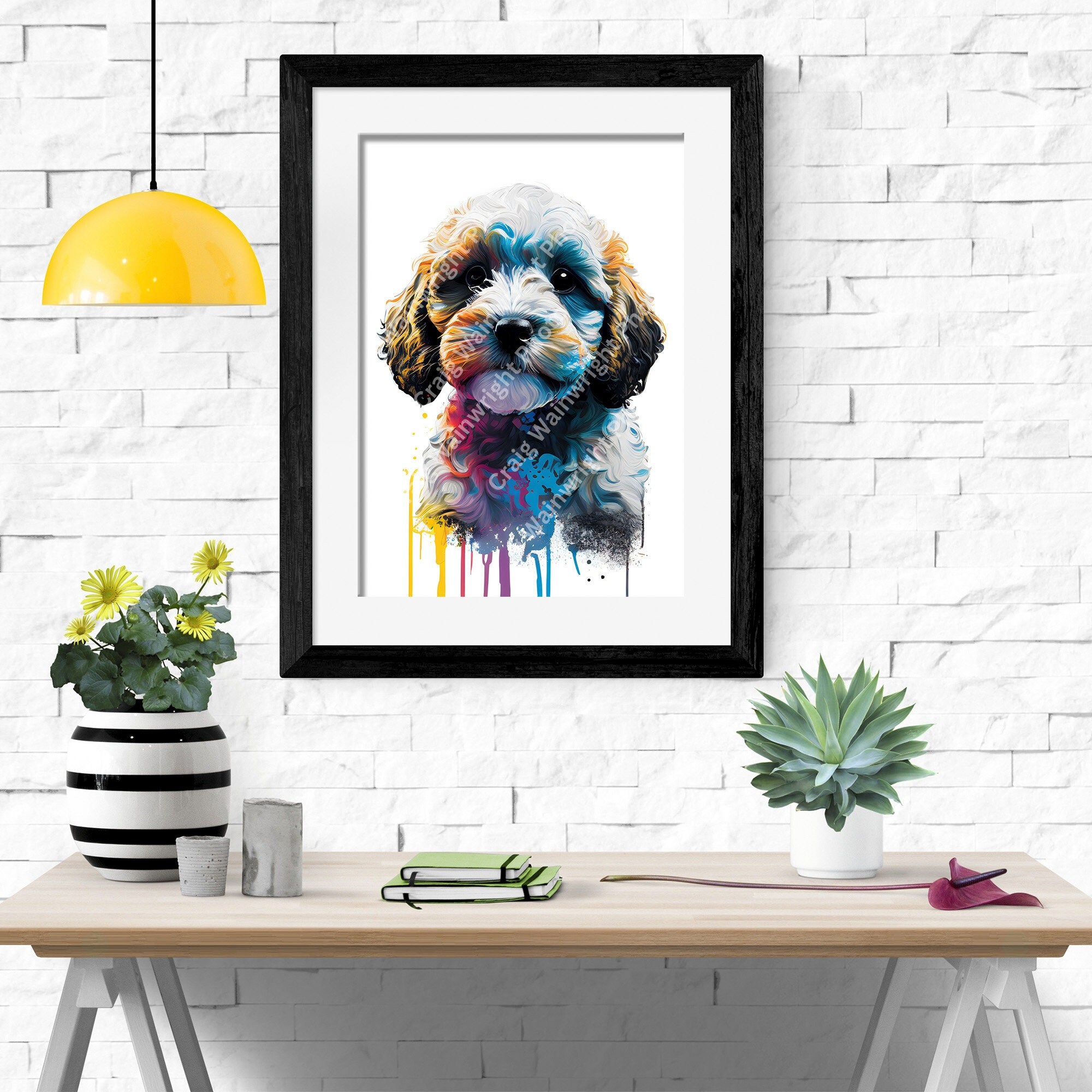 Cockapoo Digital Download AI Art Printable Cockapoo Print - Etsy