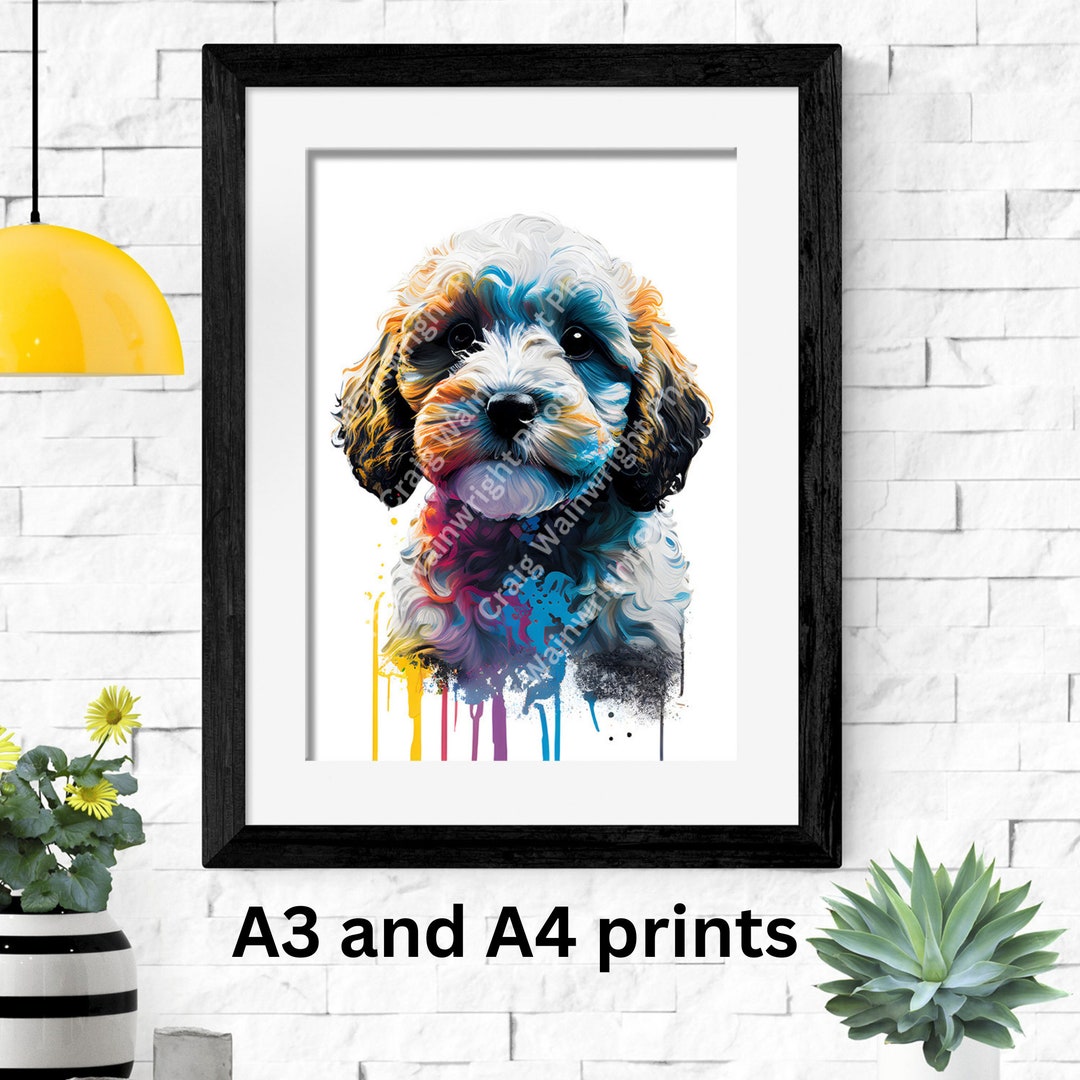 Cockapoo Art Ai Art Printed Poster Wall Art Gift Unframed A3 and A4 ...