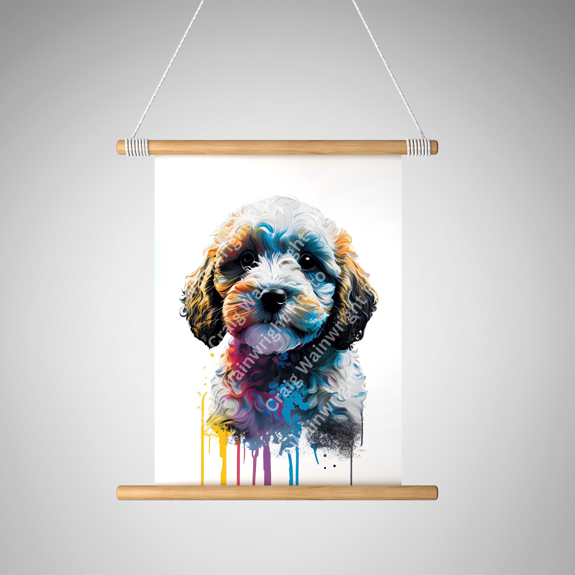 Cockapoo Digital Download AI Art Printable Cockapoo Print - Etsy