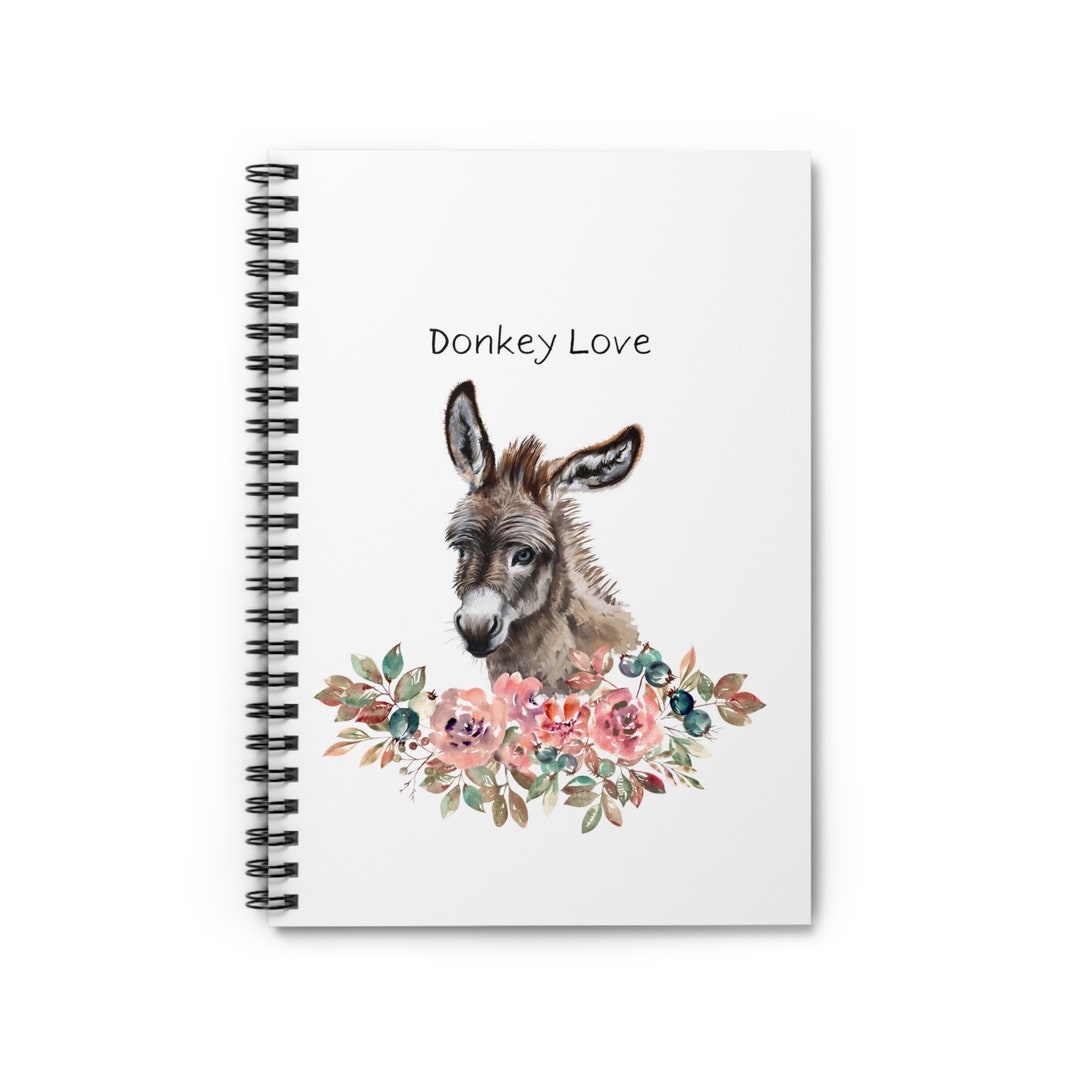 Donkey Love Spiral Notebook Ruled Line - Etsy
