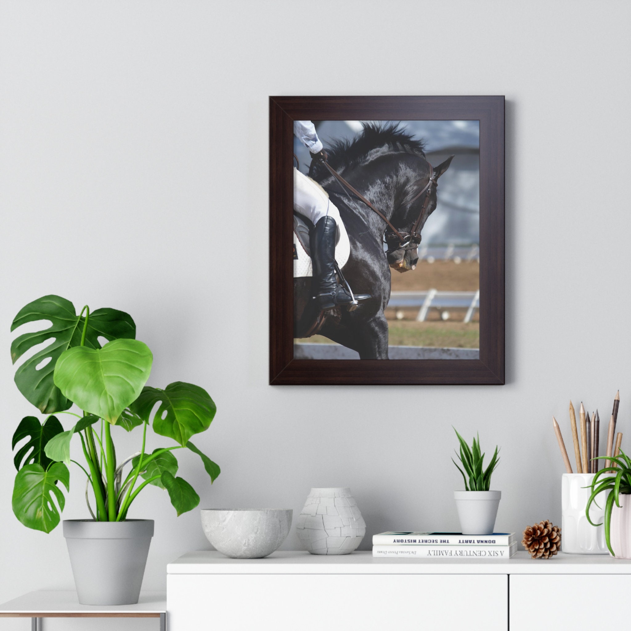 Black Dressage Horse Framed Vertical Poster - Etsy