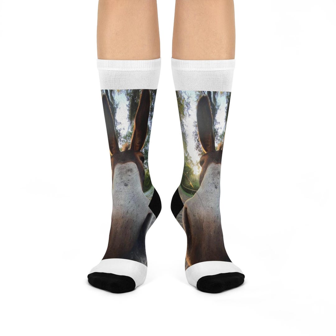 Donkey Cushioned Crew Socks - Etsy