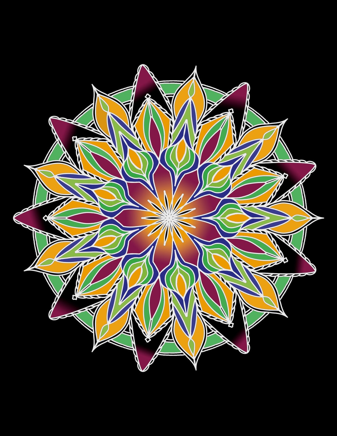 Mandala Digital Print - Etsy