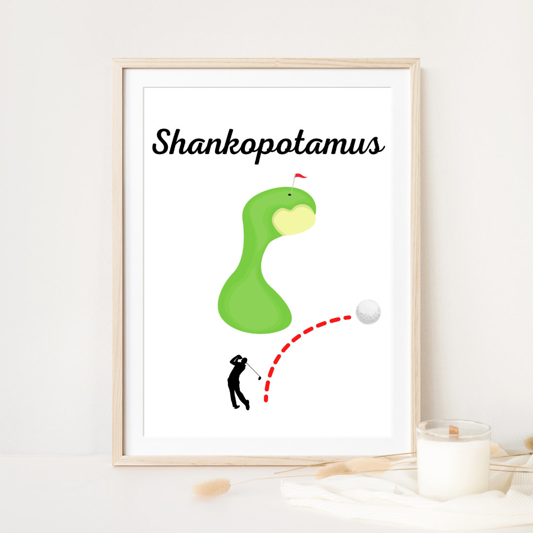 Shankopotamus, Golf Art, Golf Decor, Digital Download, Printable Golf ...