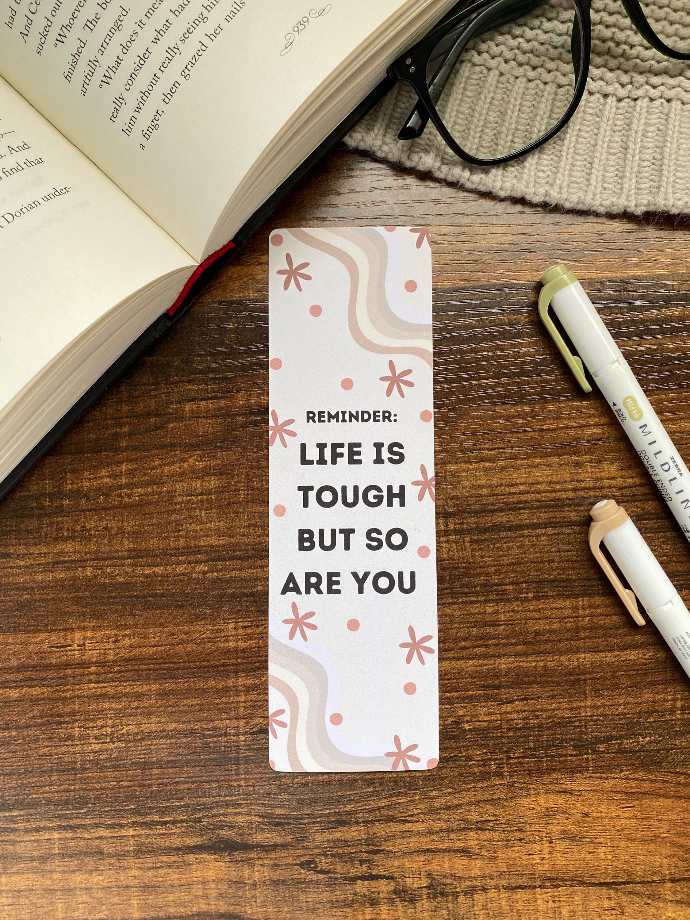 Mental Health Reminder Bookmark: Laminated Cardstock With Tassel - Etsy